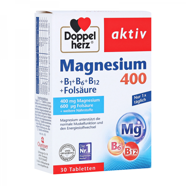 Magnezijum 400 + B1+ B6 + B12 + folna kiselina 30 tableta