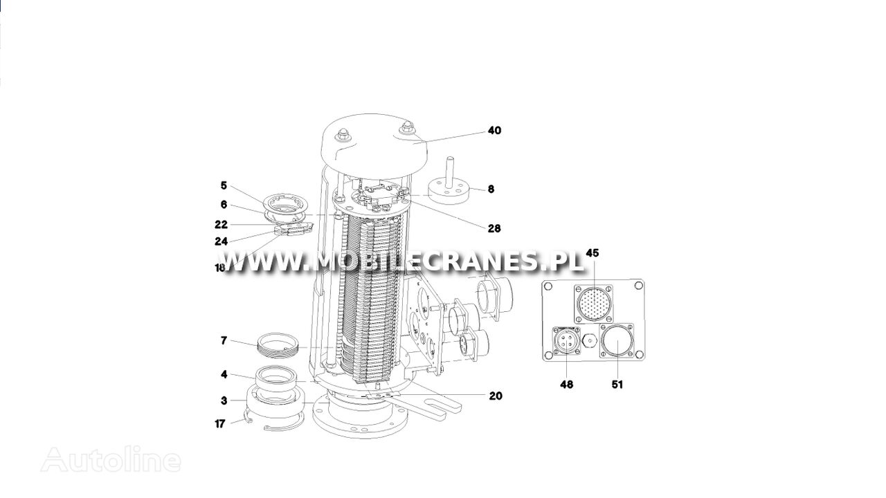 ZŁĄCZE ELEKTRYCZNE, SCHLEIFRINGUEBERTRAEGER, SLIP RING CARRIER Liebherr za Liebherr LTM 1025, LTM 1040 autodizalice