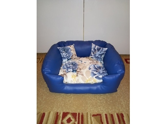 Krevet za pse I mačke od eko kože sa pamučnim jastukom, Klasik model