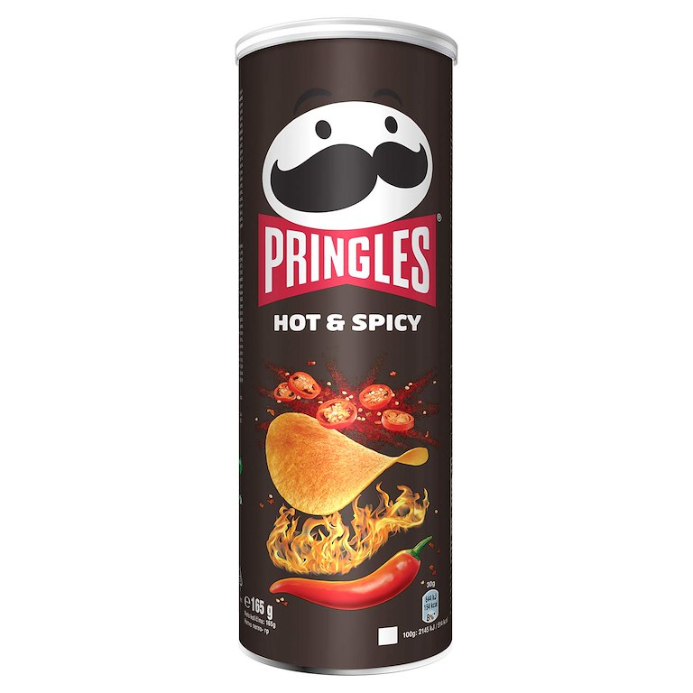 Pringles hot & spicy čips 165g