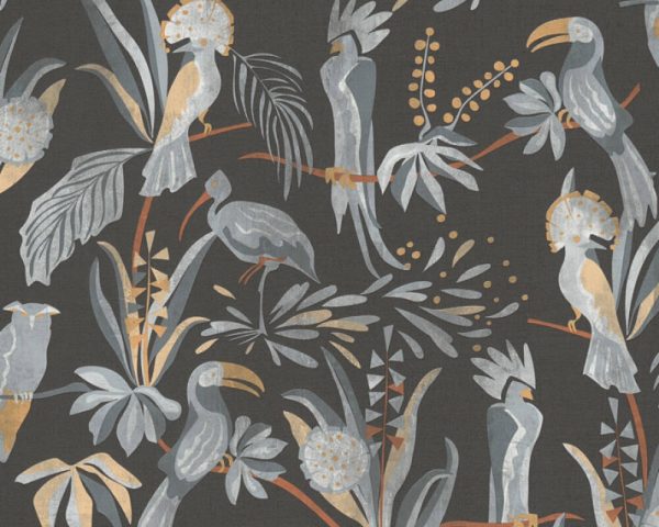 A.S. CRÉATION WALLPAPER «FLORAL, BEIGE, BLACK, GREY» 388983