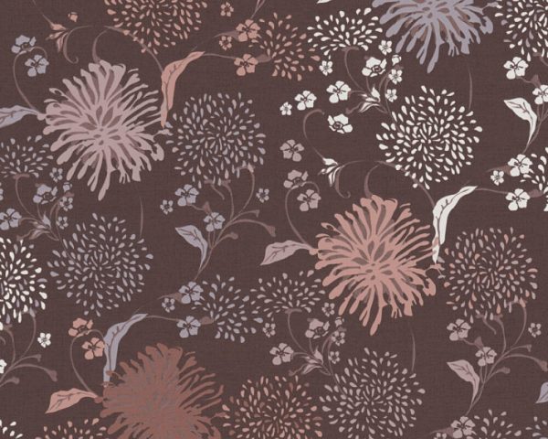 A.S. CRÉATION WALLPAPER «FLORAL, GREY, PINK, RED» 389003