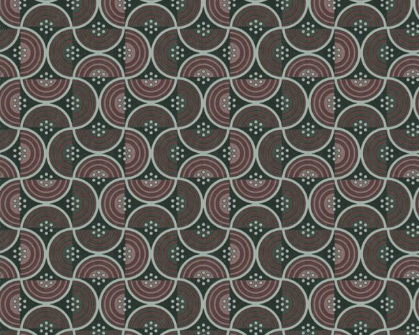 ARCHITECTS PAPER WALLPAPER «BAROQUE, BLACK, GREEN, RED» 390611