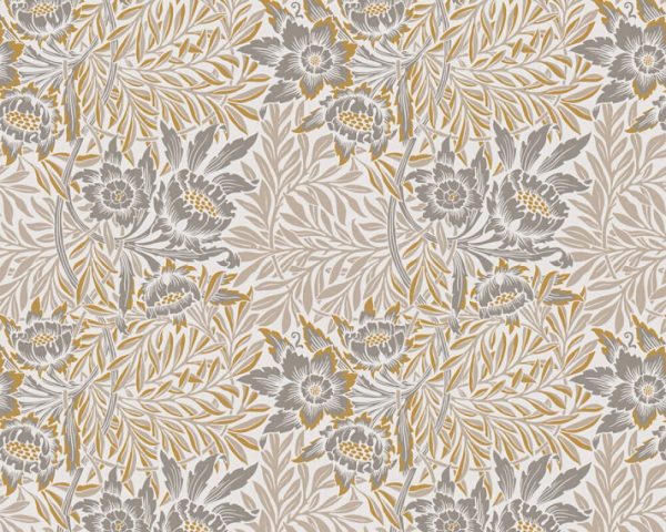 ARCHITECTS PAPER WALLPAPER «BAROQUE, FLORAL, BEIGE, GREY, YELLOW» 390583