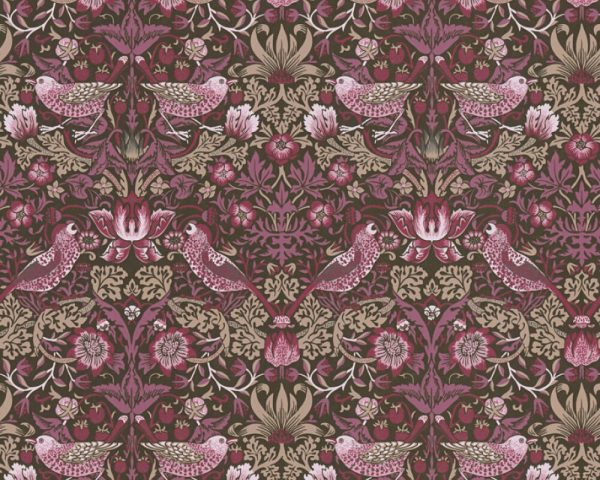 ARCHITECTS PAPER WALLPAPER «BAROQUE, FLORAL, BEIGE, PURPLE, RED» 390562