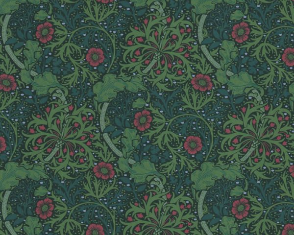 ARCHITECTS PAPER WALLPAPER «BAROQUE, FLORAL, BLACK, GREEN, RED» 390591