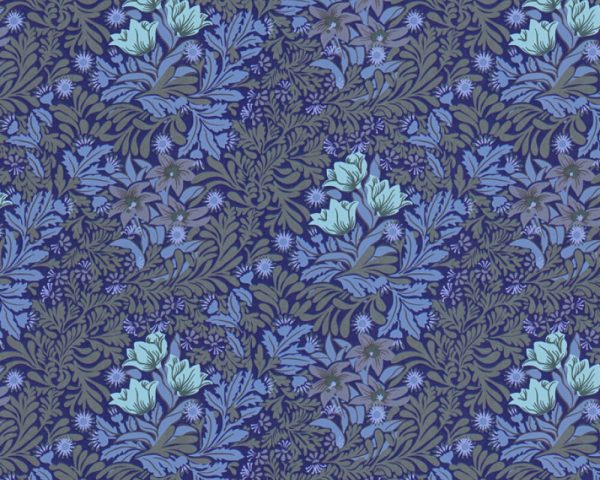 ARCHITECTS PAPER WALLPAPER «BAROQUE, FLORAL, BLUE, BROWN, GREEN» 390571