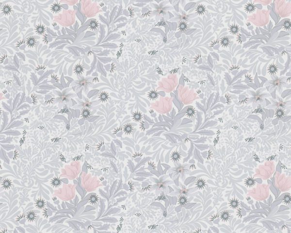 ARCHITECTS PAPER WALLPAPER «BAROQUE, FLORAL, GREY, PINK, WHITE» 390575