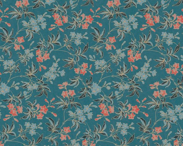 ARCHITECTS PAPER WALLPAPER «COTTAGE, FLORAL, BLUE, RED, YELLOW» 390634