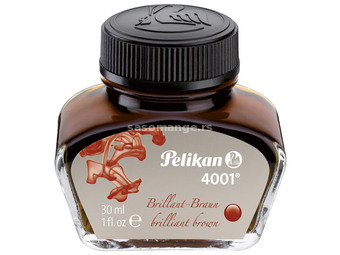 Tinta za nalivpero bočica 30ml 4001 Pelikan 311902 braon