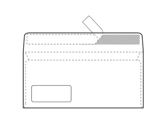 Koverte prozor levi (ameriken) strip 80g