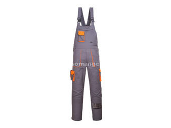 Radne pantalone sa tregerima sivo-narandžaste Contrast - Monsun