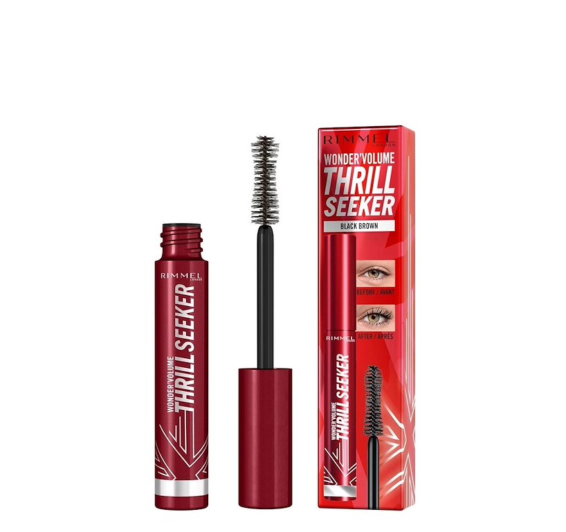 RIMMEL MASKARA WONDER VOLUME THRILL 02 BLACK BROWN