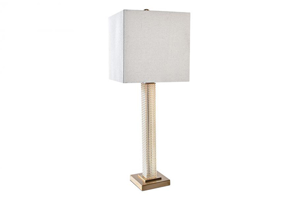 Stona lampa golden 28x28x76