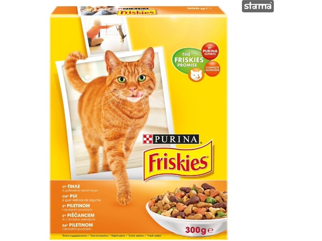 Friskies Hrana za mačke Piletina i povrće Cat Adult 0.3kg