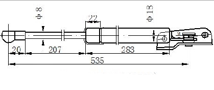 AMORTIZER GEPEK VRATA (535L-375N) - DESNO