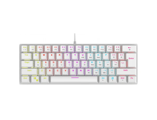 Rampage PLOWER K60 plavi switch gejmerska mehanička tastatura bela