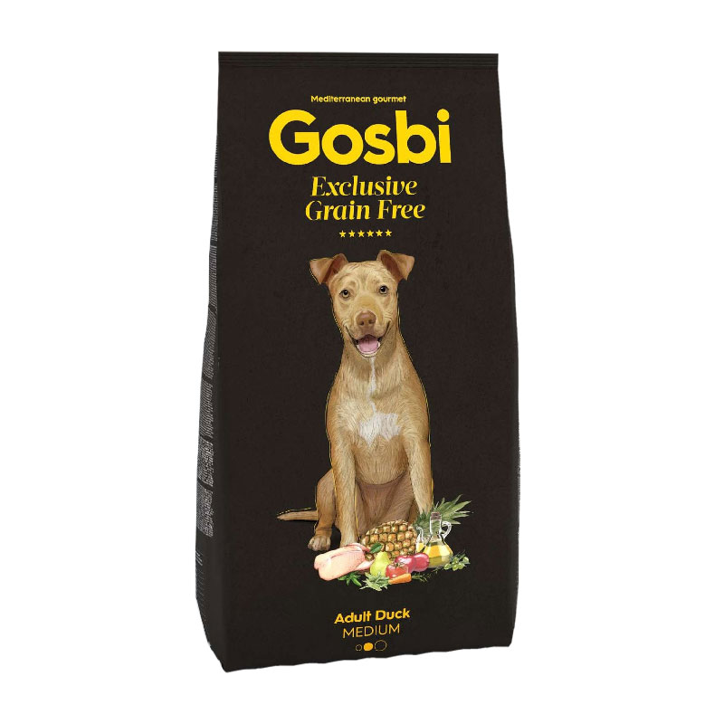 Gosbi exclusive grain free adult medium duck 12kg