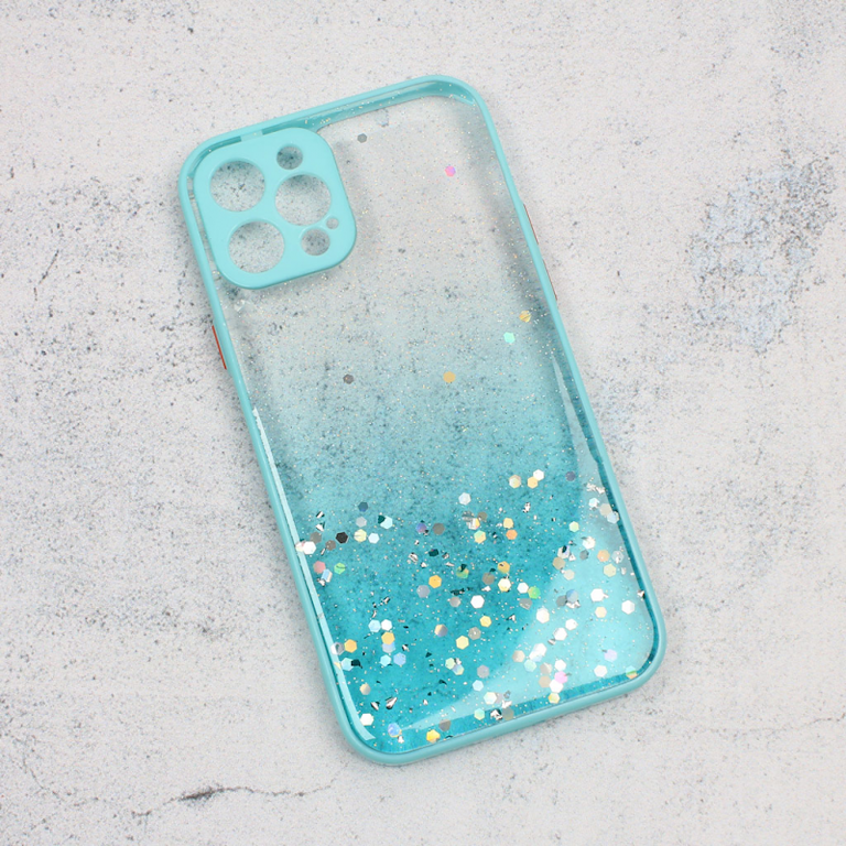 Maska(futrola) Frame Glitter za iPhone 12 Pro 6.1 mint