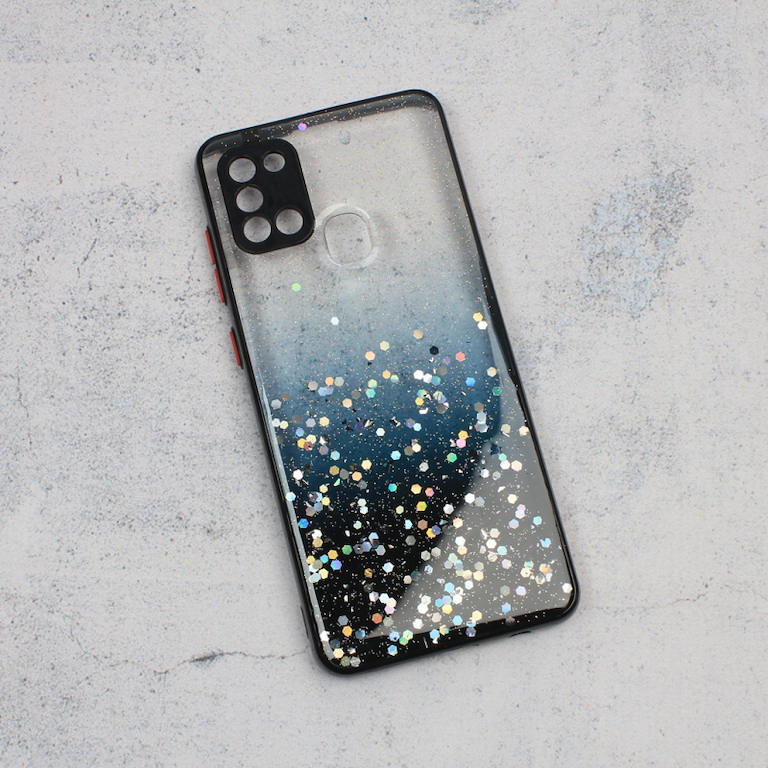 Maska(futrola) Frame Glitter za Samsung A217F Galaxy A21s crna