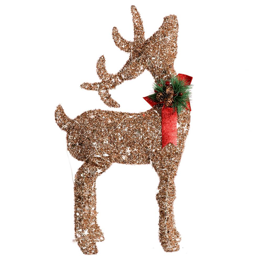 Novogodišnja dekoracija – jelen zlatni 64cm