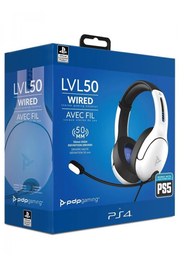 PS4/PS5 WIRED HEADSET LVL50 WHITE