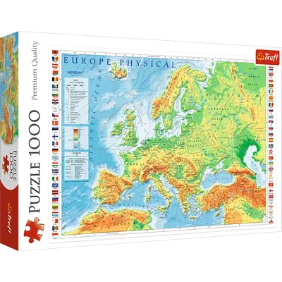 Trefl PUZZLE 1000 Physical Map of Europe 10605