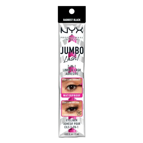NYX Professional Makeup Jumbo 2 u 1 ajlajner i lepak za trepavice