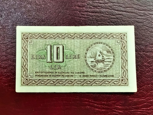 Istra Rijeka Sl.primorje 10 lira 1945