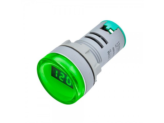 LED voltmetar 60-500VAC 22mm zeleni