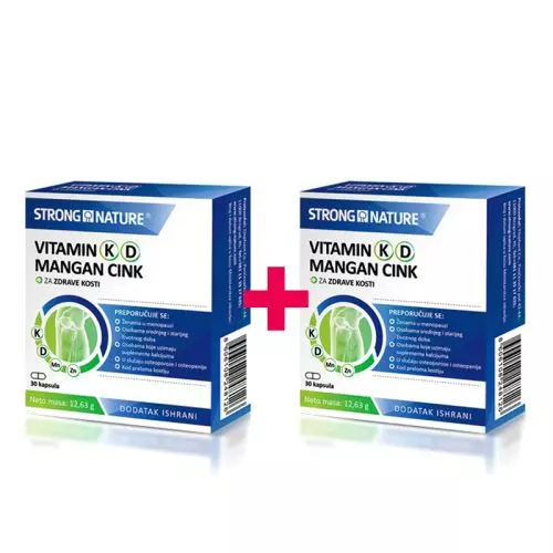 Strong Nature Vitamin K D Mangan Cink 30 kapsula