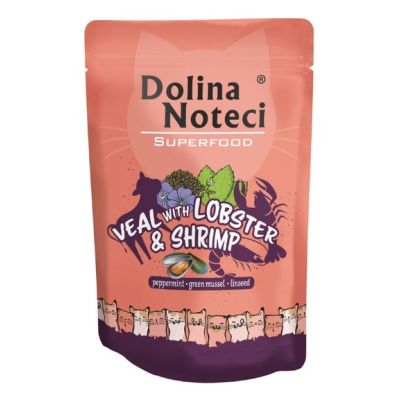 Dolina Noteci Superfood Cat Adult Teletina, Jastog I Škampi 85g