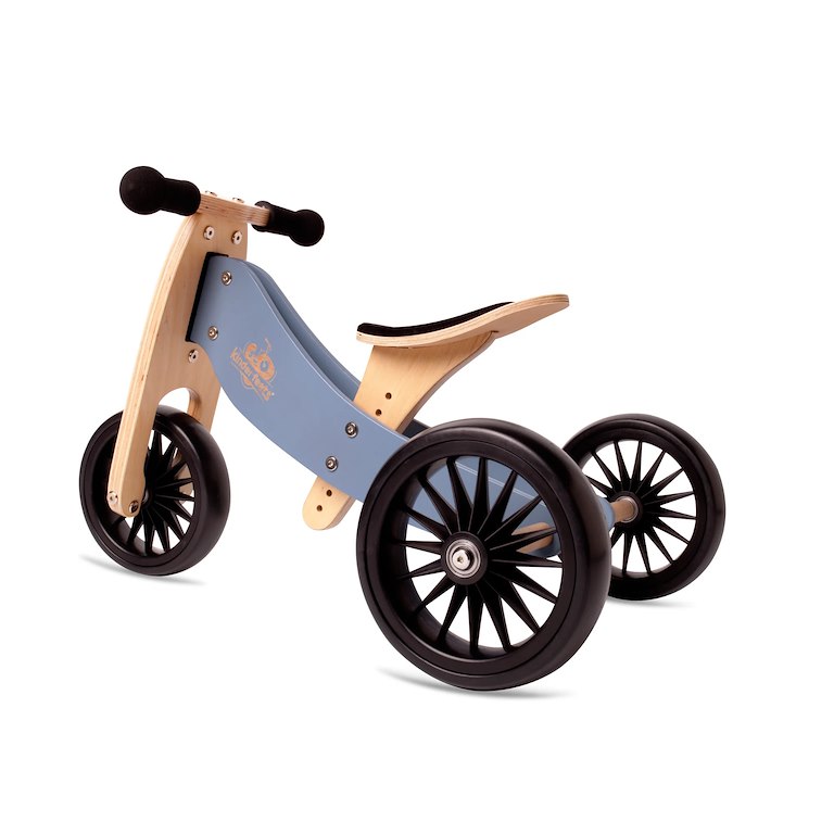 Kinderfeets Tiny Tot PLUS Slate Blue – 2u1 drveni balans bicikl