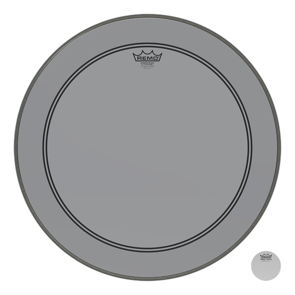 Remo 24 Colortone Powerstroke III CL Drum head Clear Smoke P3 1324 CT SM