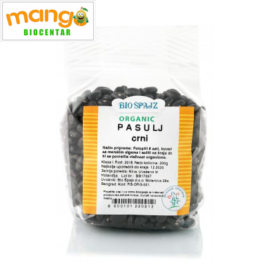 Pasulj crni 200g organski proizvod – Bio Špajz