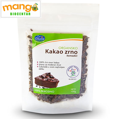 Kakao zrno komadići 100g Beyond – organski proizvod