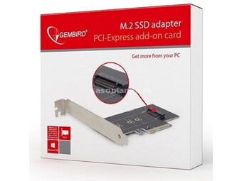 x-PEX-M2-01 Gembird M.2 SSD adapter PCI-Express add-on card, with extra low-profile bracket