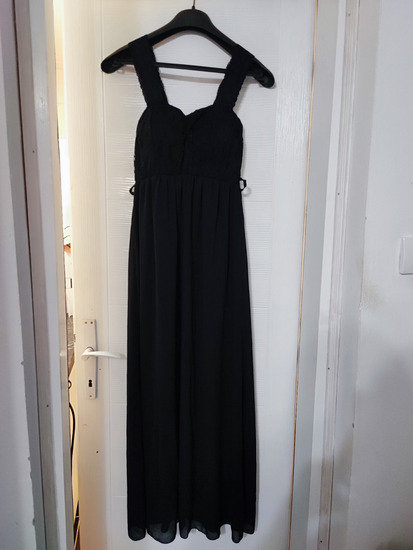 M crna kratka i duga haljina