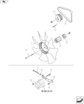 Case 72951944 ventilator hladnjaka za Case 72951944 bagera