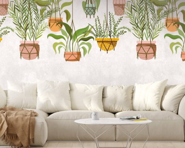 LIVINGWALLS WALLPAPER «FLORAL, COLORFUL, CREAM, GREEN» 382661