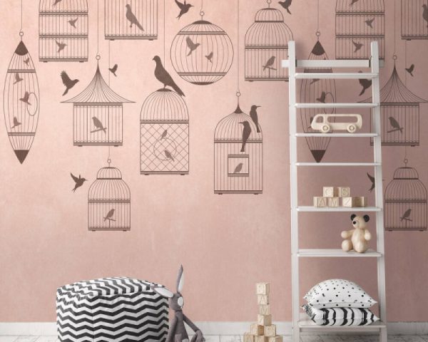 LIVINGWALLS WALLPAPER «GRAPHICS, BROWN, PINK» 382961