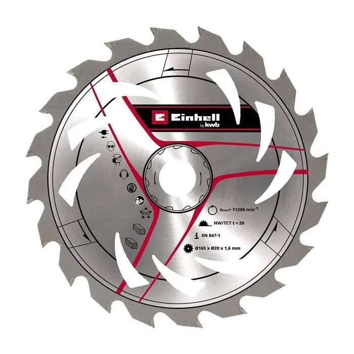 Einhell TCT Rezni list za drvo 165x20x1 6mm T20