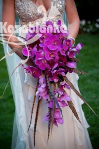 Bidermajer - Viseci bidermajer - phalaenopsis sa neobicnom dekoracijom