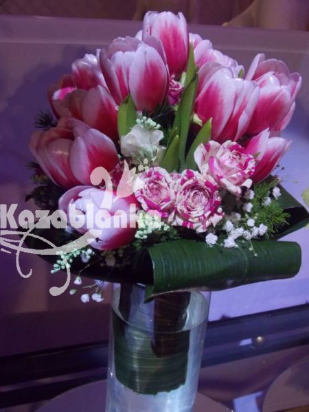 Bidermajer - Lale i mini ruže