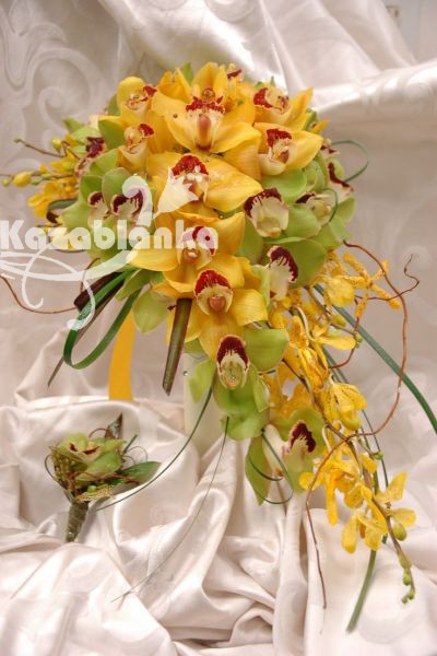 Bidermajer - Orhideje sa dekoracijom