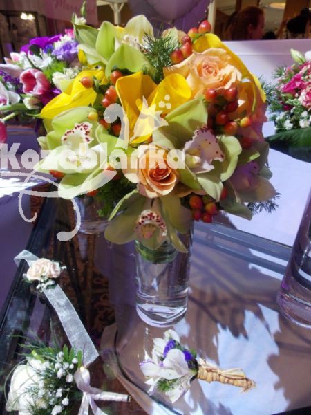 Bidermajer - Orhideje, kale, ruže i hiperikum