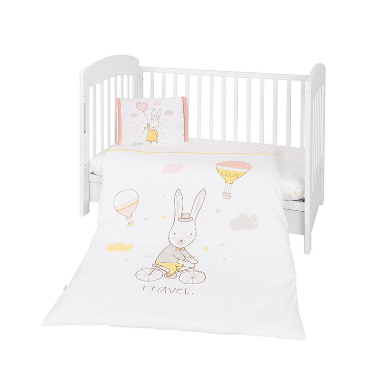 Kikka Boo Bebi posteljina navlake 3 pcs Rabbits in Love KKB30125