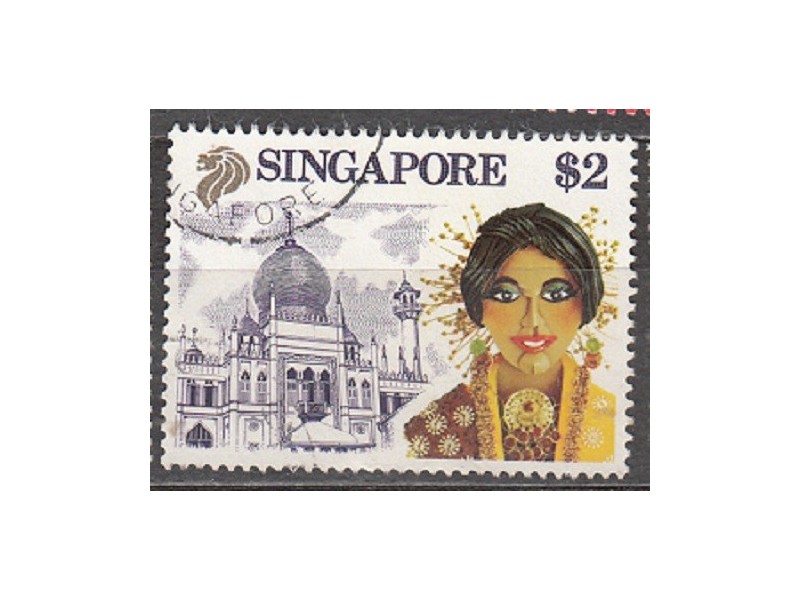 (L263) singapur zigosana marka 1990 god turizam