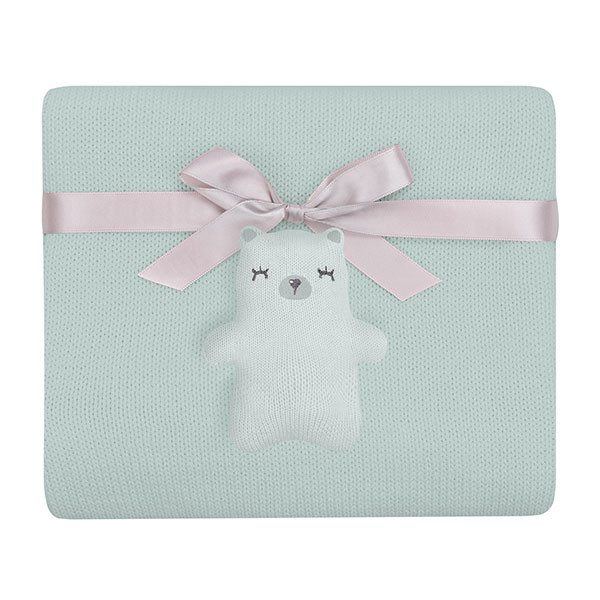 Cebence pleteno 75x100, Bear with Me Mint, Kikka Boo