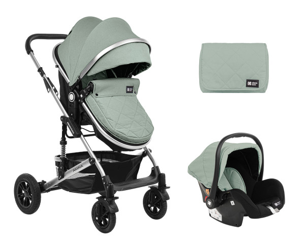 Kolica za bebe AMAIA set 2u1 sa autosedistem, Kikka Boo, Mint